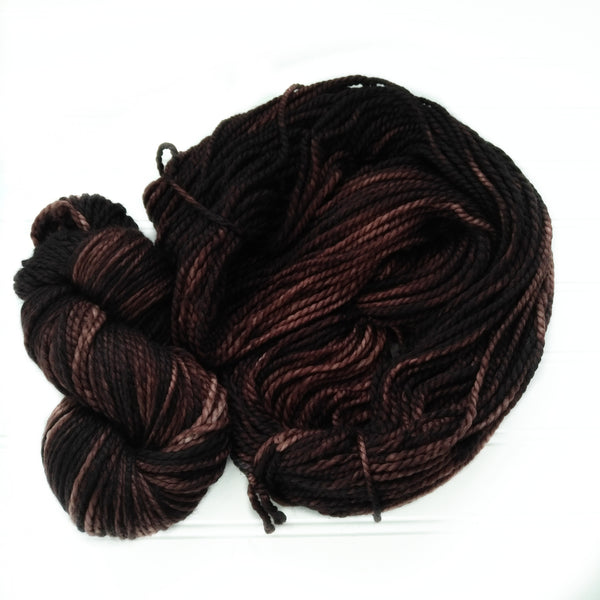 Cozy Chunky hand dyed Yarn - Dark Coffee – Log House Cottage Yarns